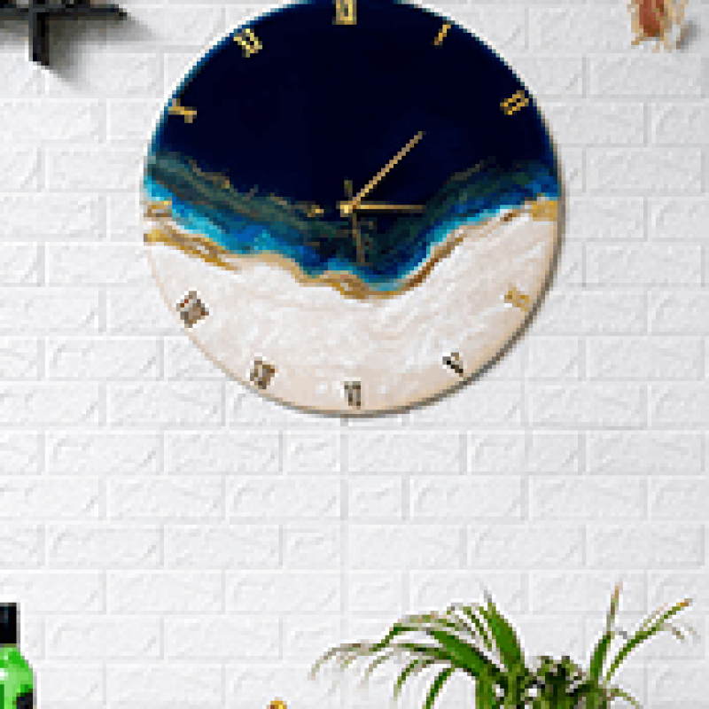 Epoxy Resin Thunder Clock (Royal Blue) - Buildhub