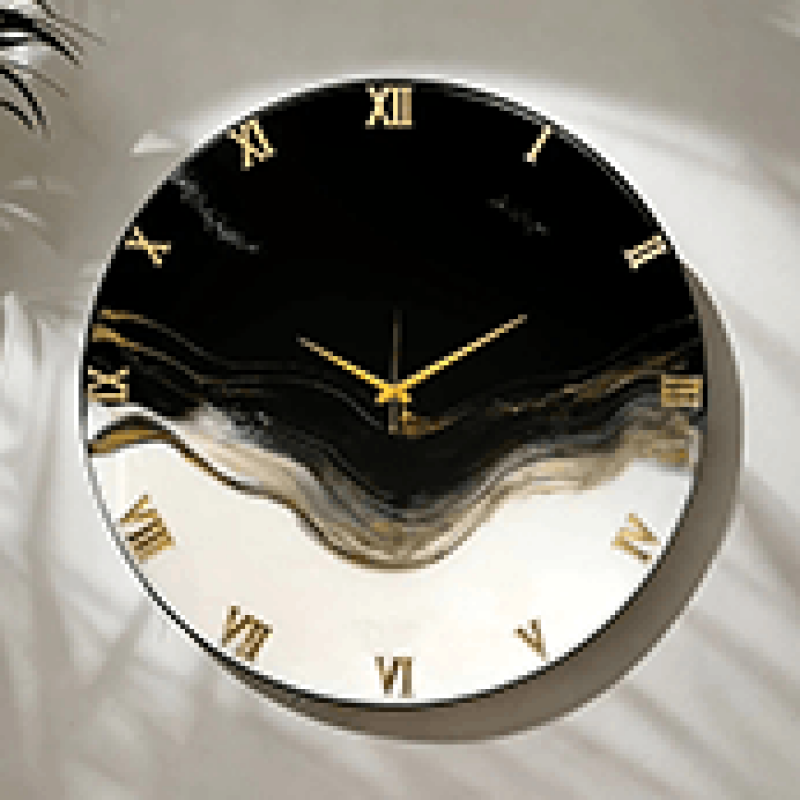 Epoxy Resin Thunder Clock (Black & White) - BuildHUB