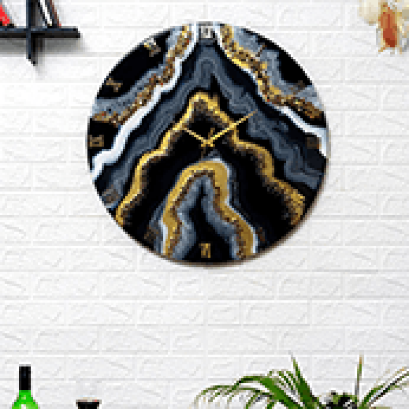 Epoxy Resin Black Geode Clock - Buildhub