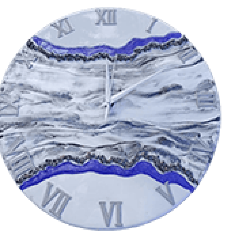 Blue Resin Geode Wall Clock - Buildhub