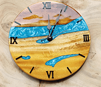 Custom Made Blue Resin Wall Clock - Buildhub