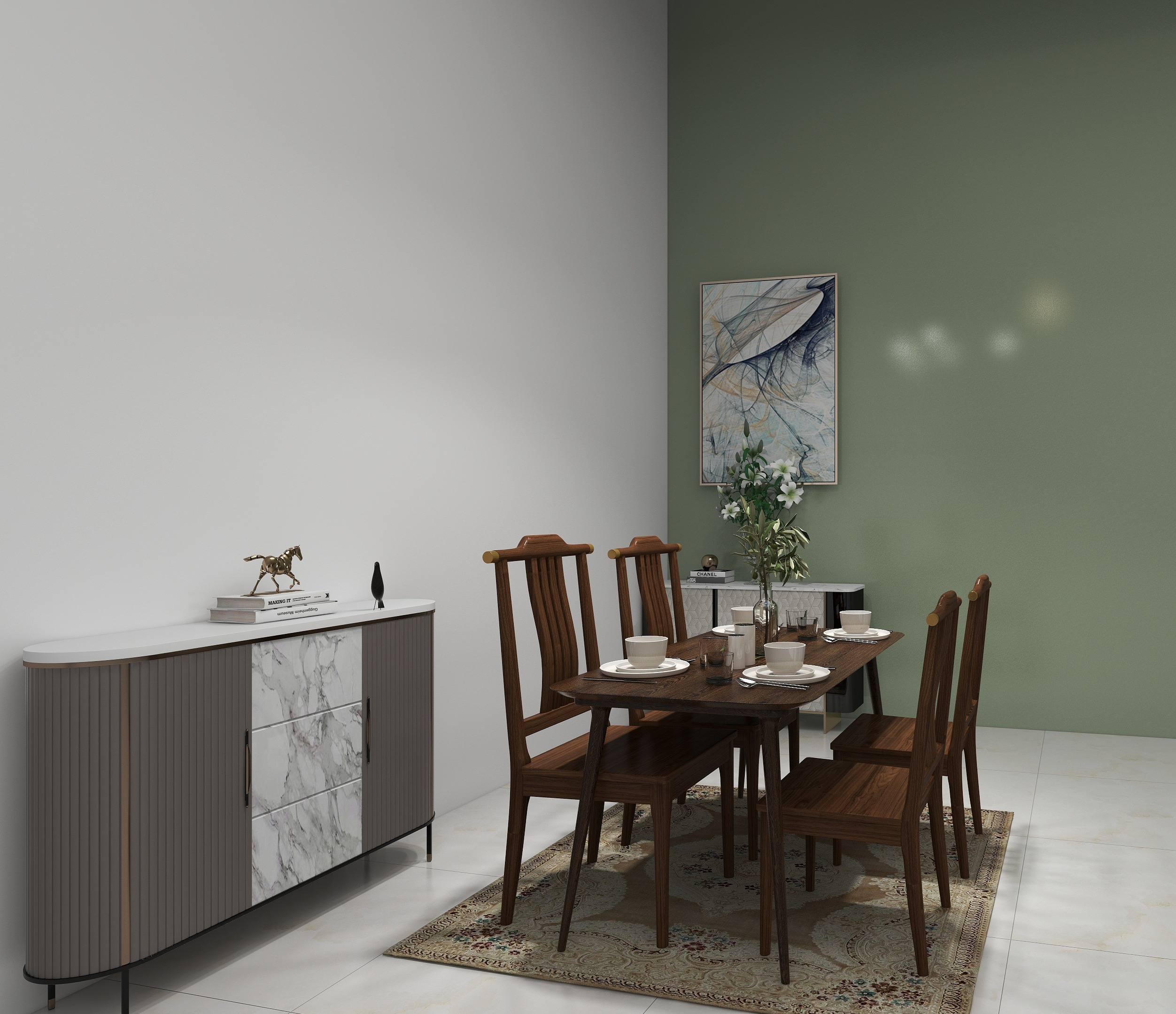 4 Seater Wooden Dining Set - BuildHUB