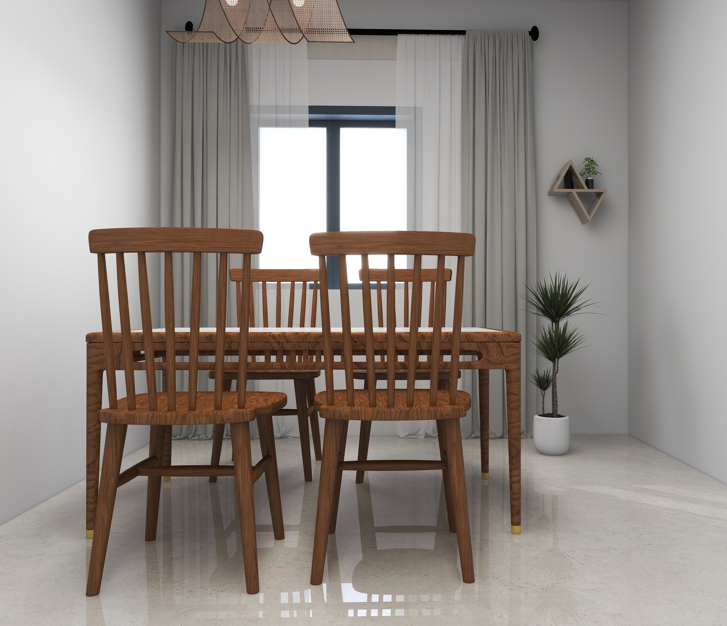 BH Engineered 4 Seater Dining Table - Buildhub