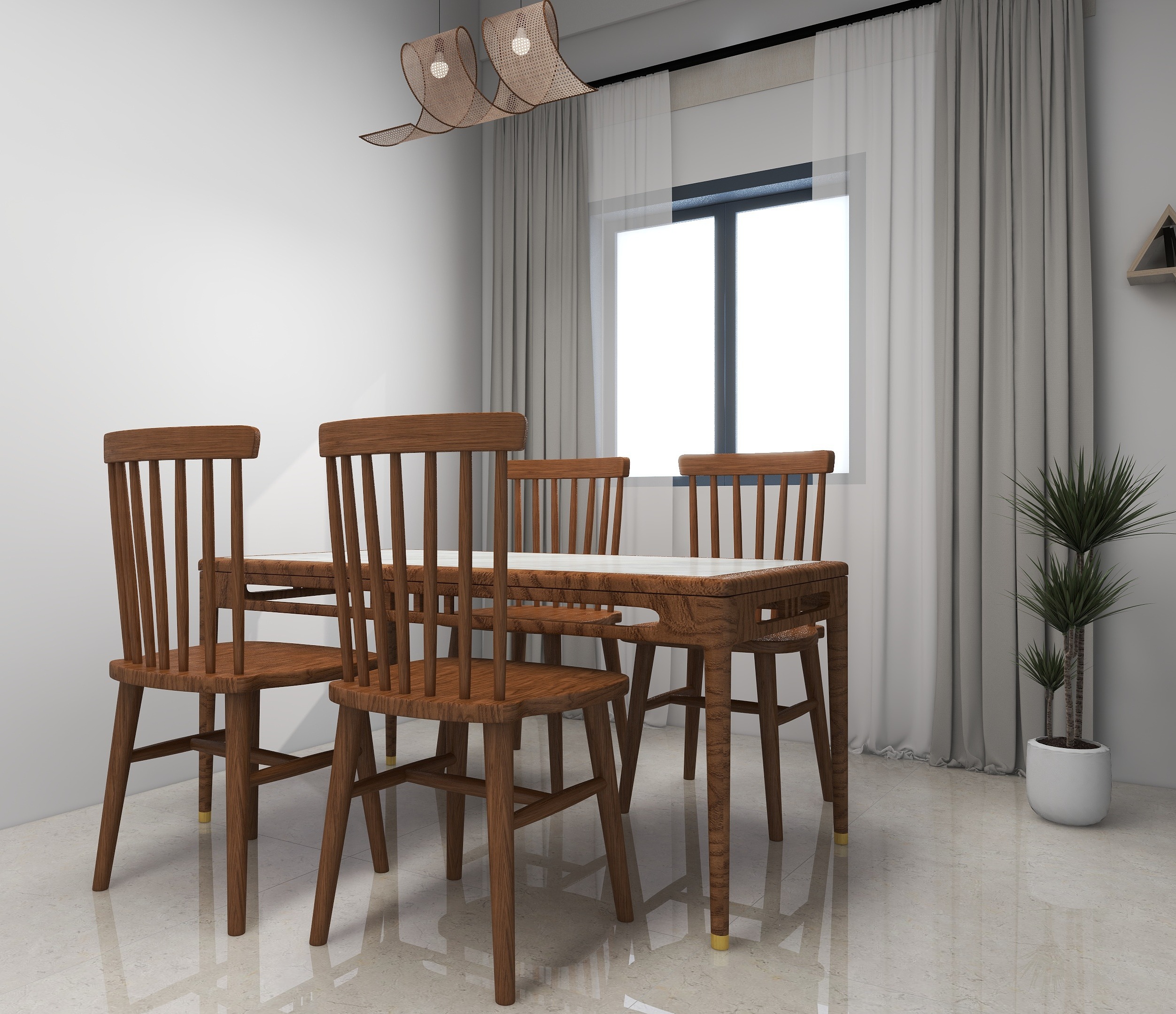 BH Engineered 4 Seater Dining Table - Buildhub