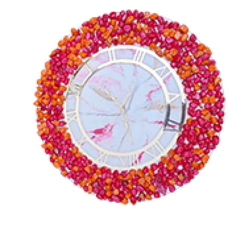 Marbles Embellished Handcrafted Wall Clock - BuildHUB