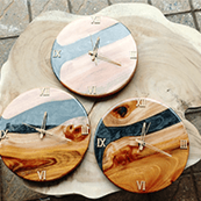 Metallic Black Epoxy Wall Clock - BuildHUB