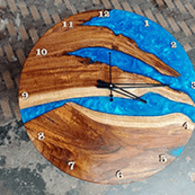 Ocean View Epoxy Wall Clock - Buildhub