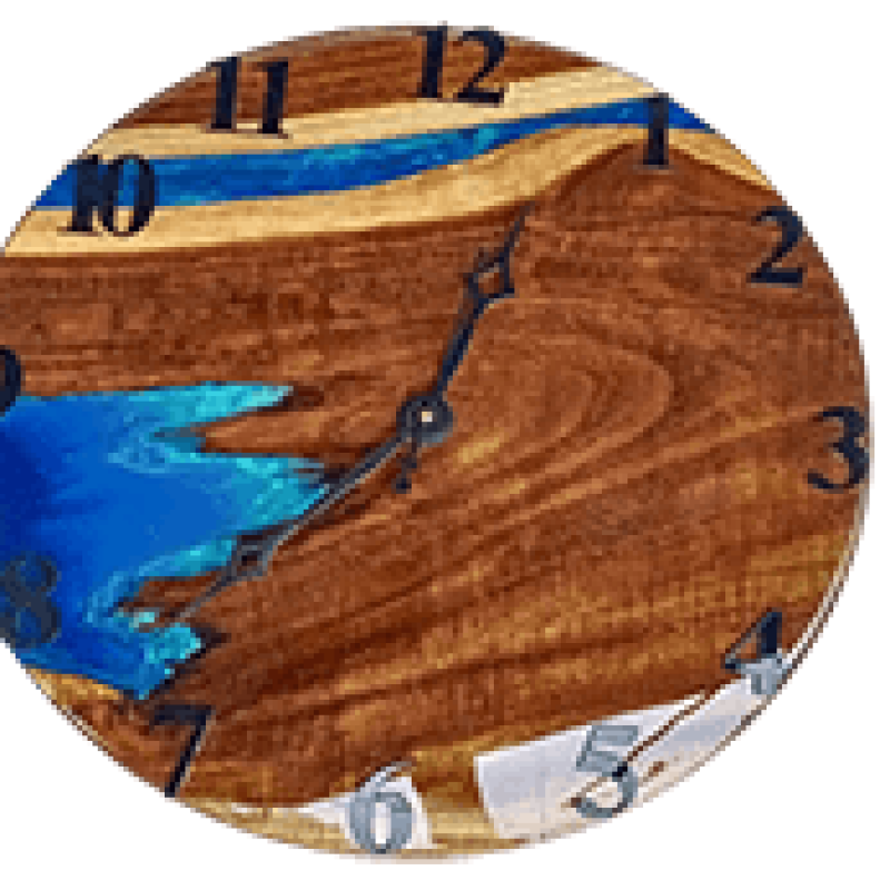 River Theme Resin Art Wall Clock - Buildhub