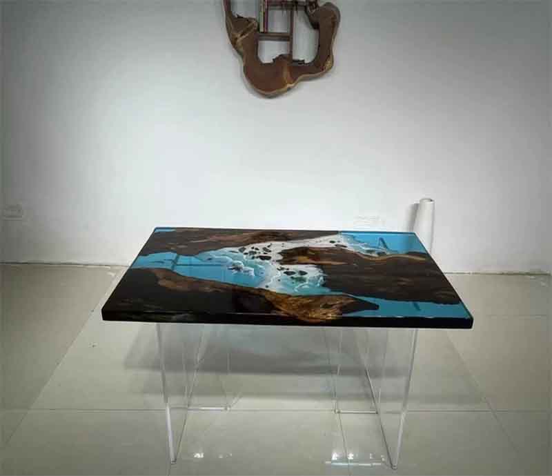 Ocean Finish Epoxy Dining Table - BuildHUB