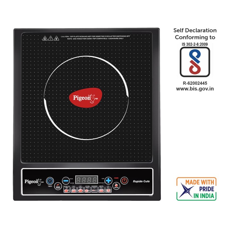 Pigeon Induction Cooktop - Rapido Cute|Induction Stove|Kitchen Cooking Essentials - BuildHUB