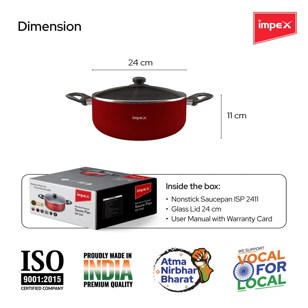 IMPEX ISP 2411 NS Sauce Pan|Non-Stick Sauce Pan|Impex Non-Stick ...