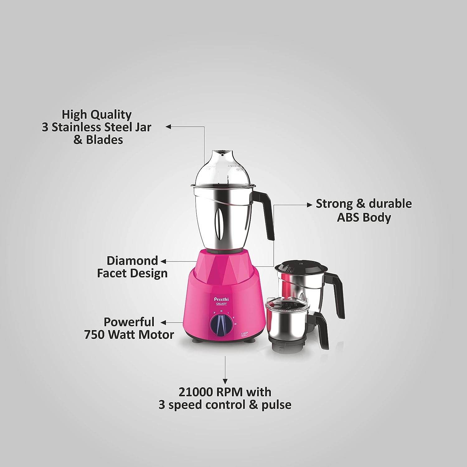 Preethi Galaxy Mixer Grinder - Buildhub
