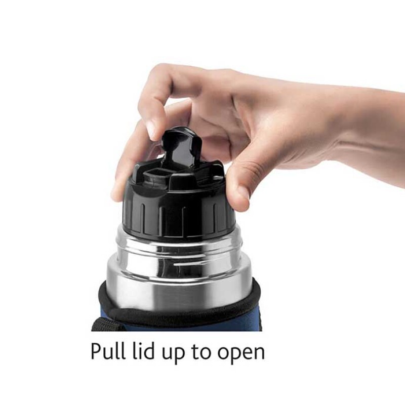 Borosil Vacuum Flask Thermo 500ML, Blue - Buildhub