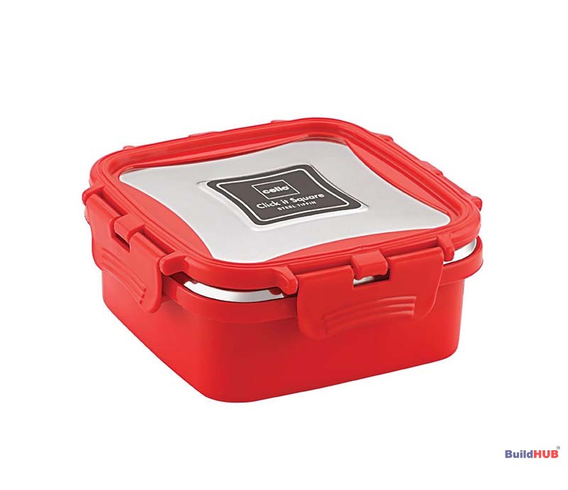Cello Click It Stainless Steel Tiffin Carrier Square|Cello Square ...