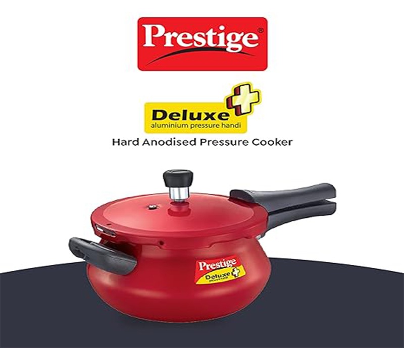 Prestige Deluxe Plus Aluminium Outer Lid Mini Pressure Handi, 3L, Red ...
