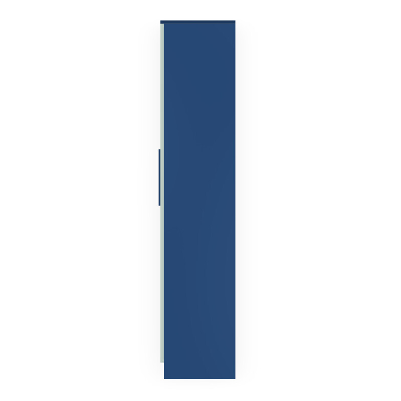 BHF 3 Door Wardrobe in Electric Blue & Silver Grey Finish - Buildhub